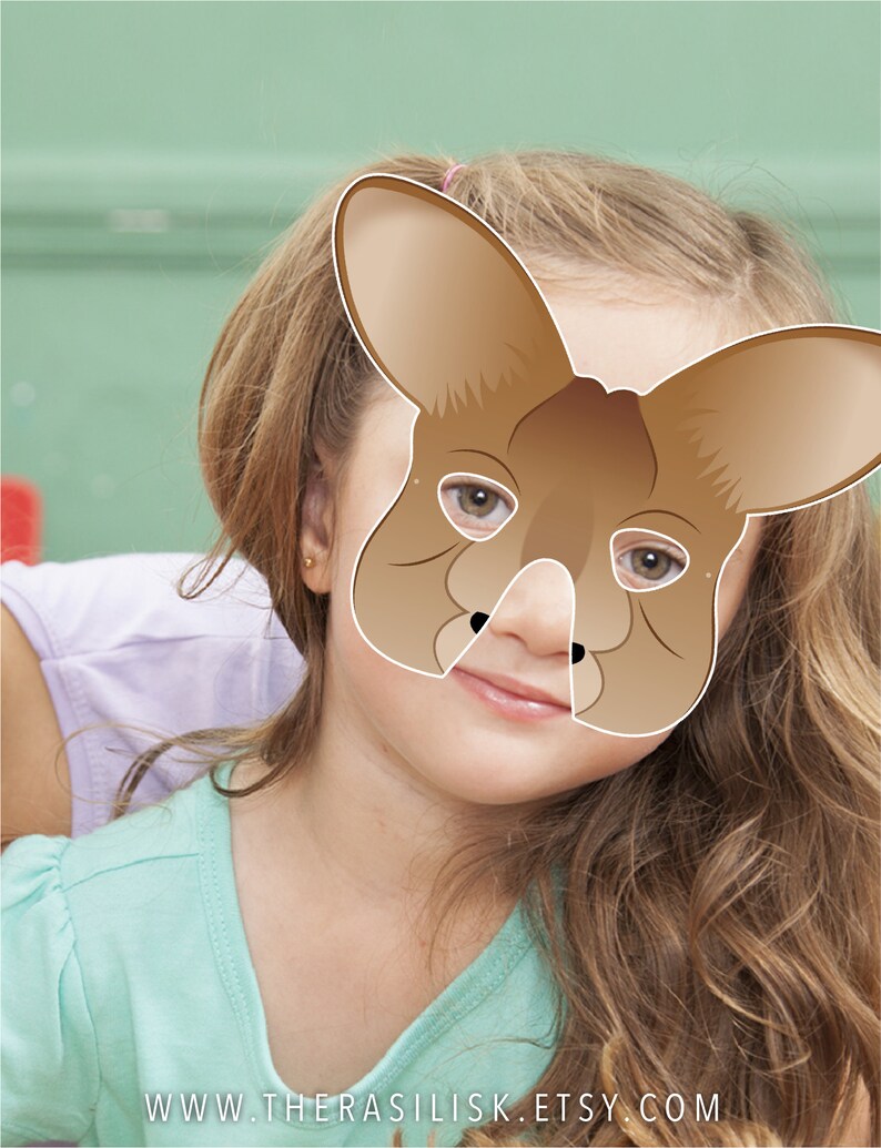Printable Kangaroo Mask Kids Animal Costume Cosplay | Etsy