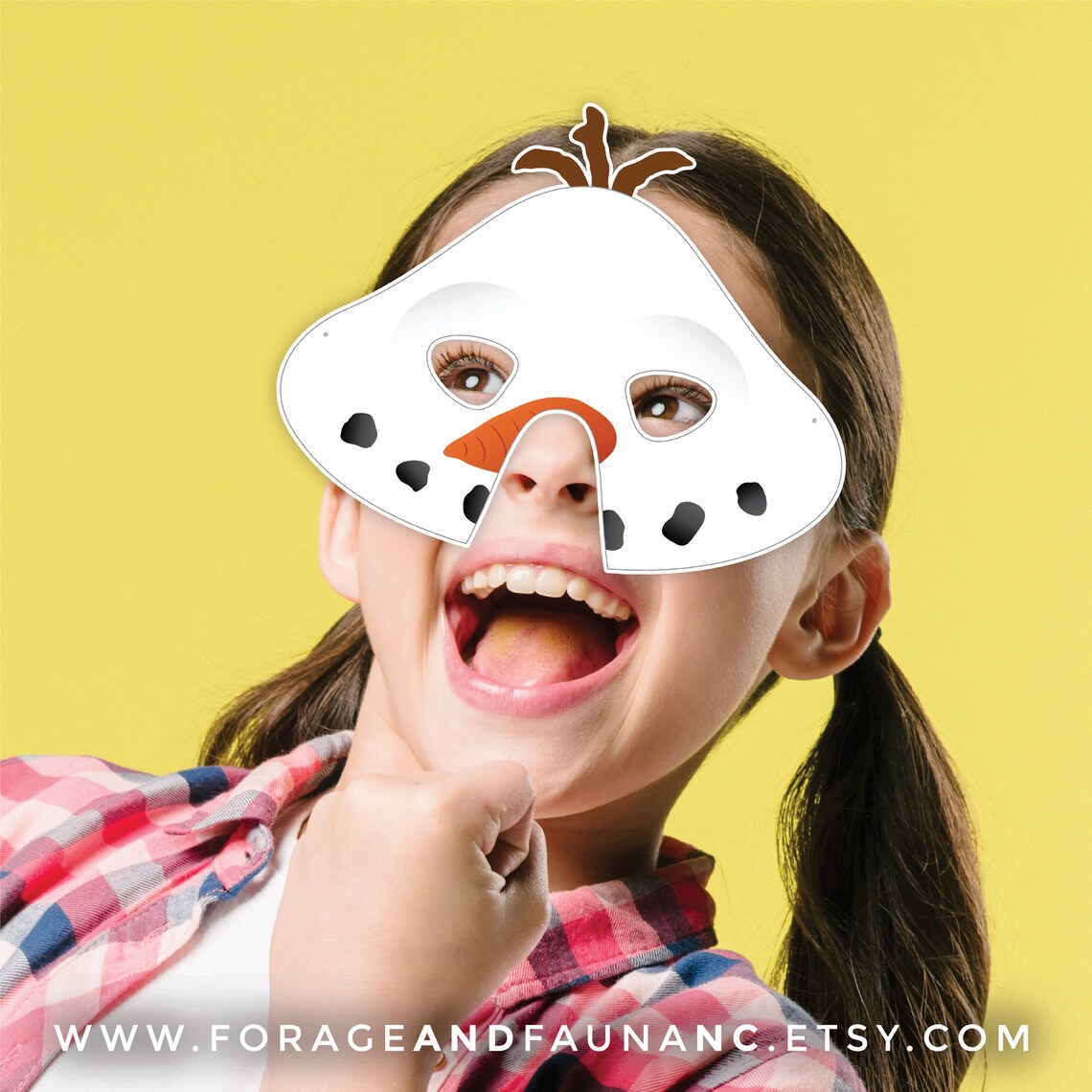 Snowman Printable Costume Face Mask Snow Man Cosplay Frosty - Etsy