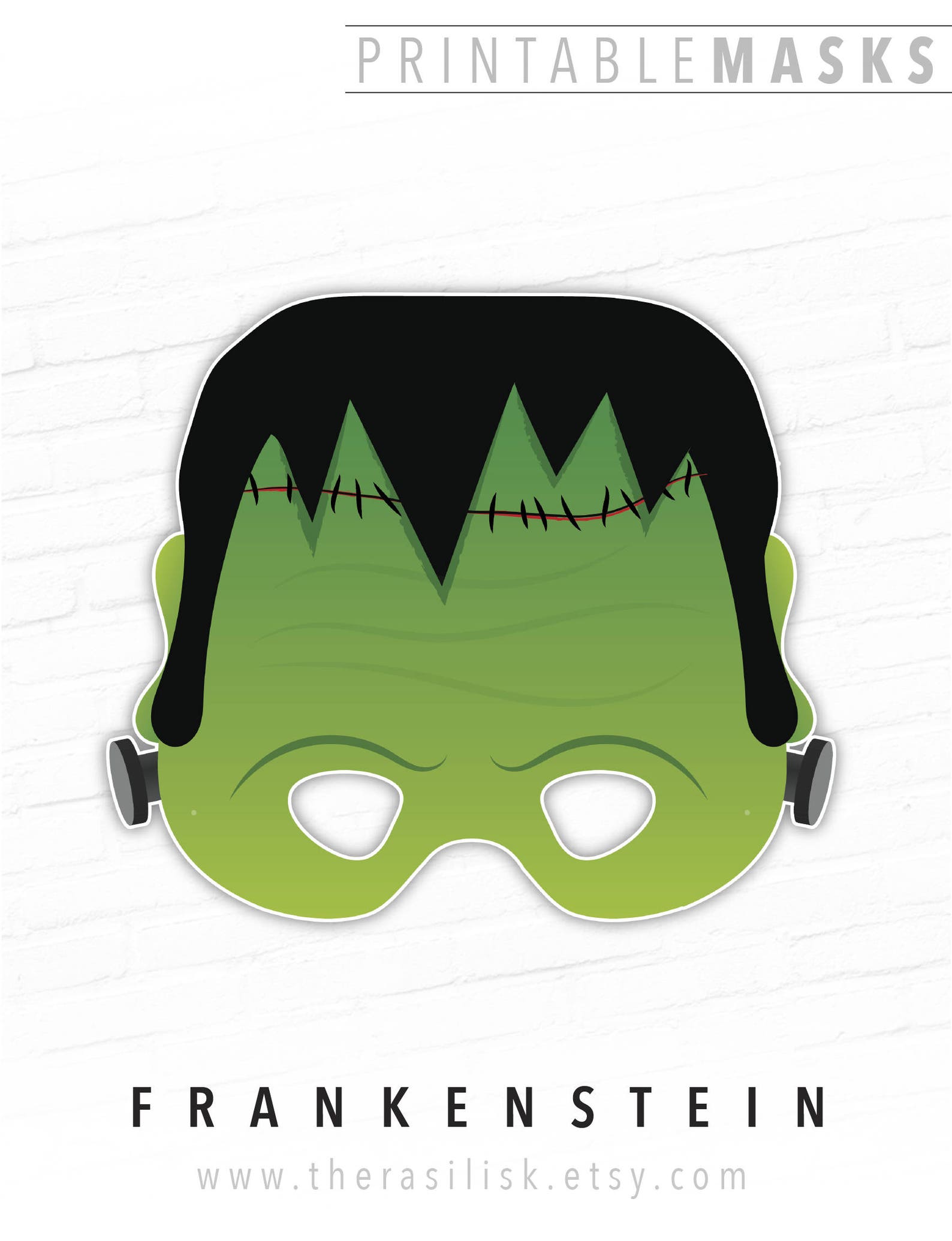 Halloween Mask, Frankenstein Printable Mask, Monster Mask, Party Mask ...