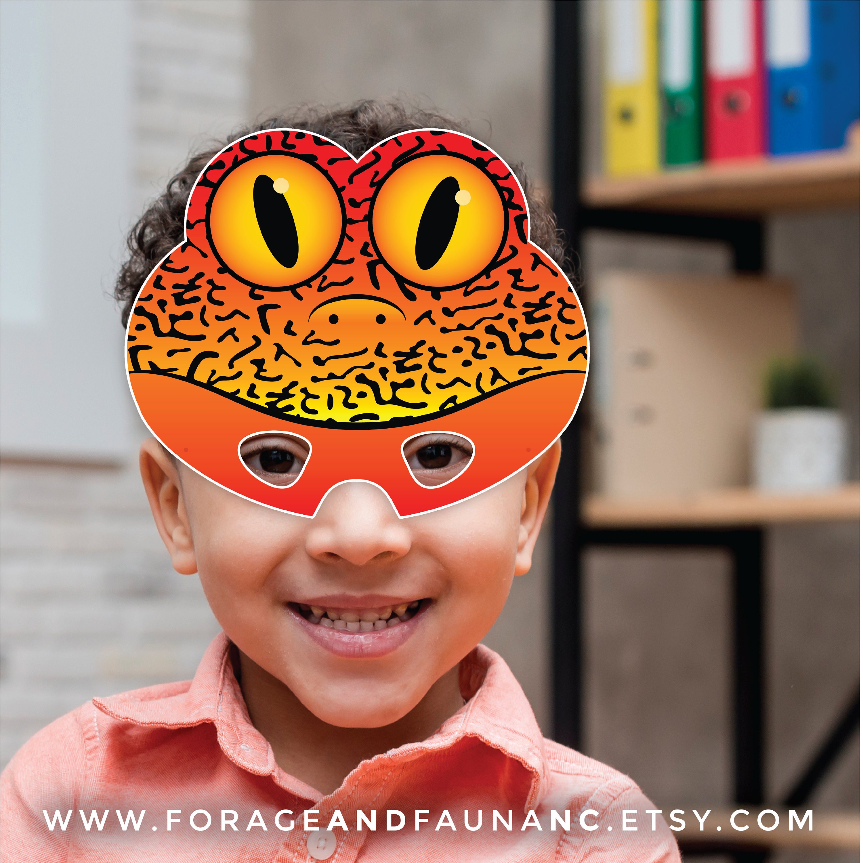 Red Frog Printable Poison Dart Frog Costume Mask Animal Mask - Etsy