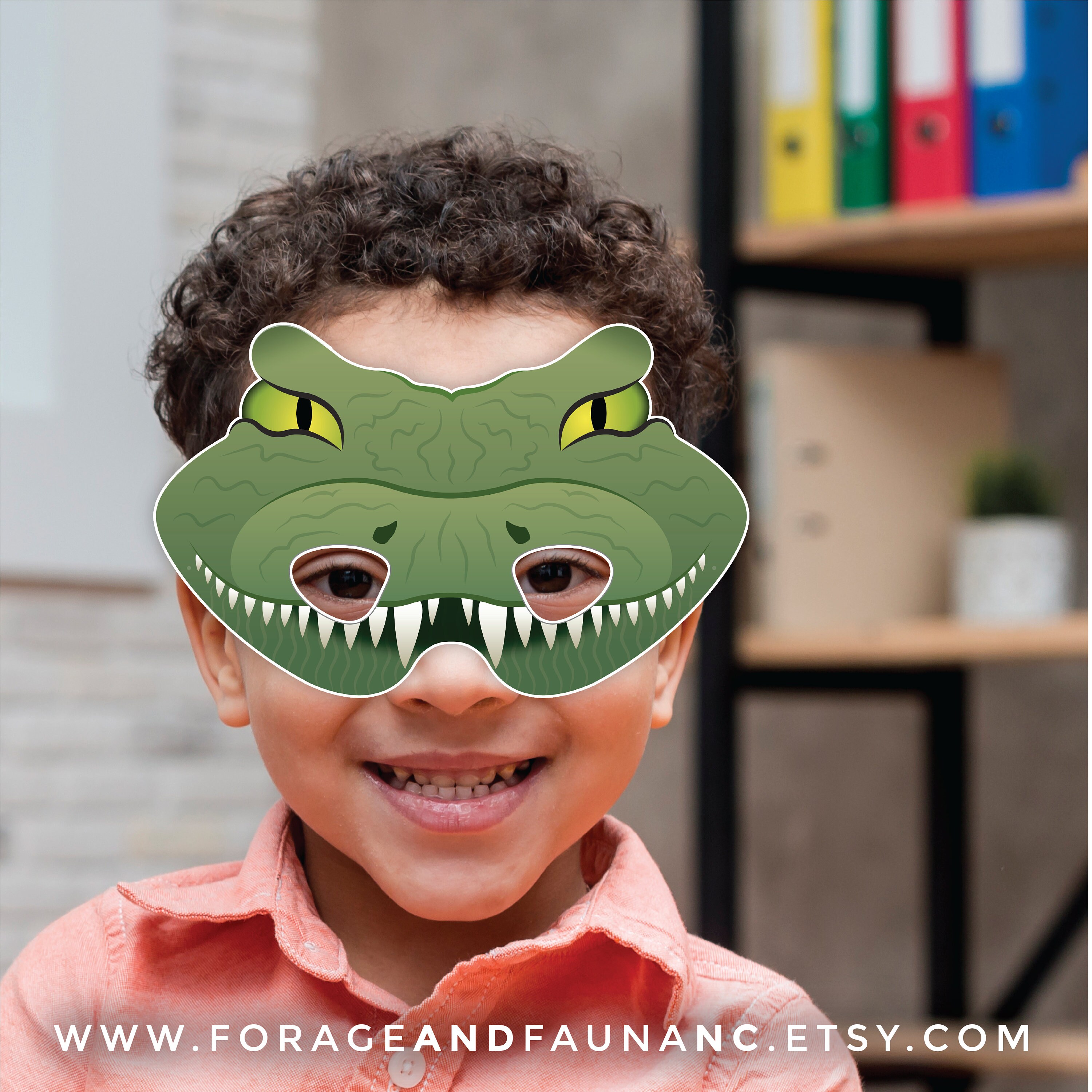Crocodile Printable Animal Mask Reptile Dinosaur Birthday | Etsy Canada