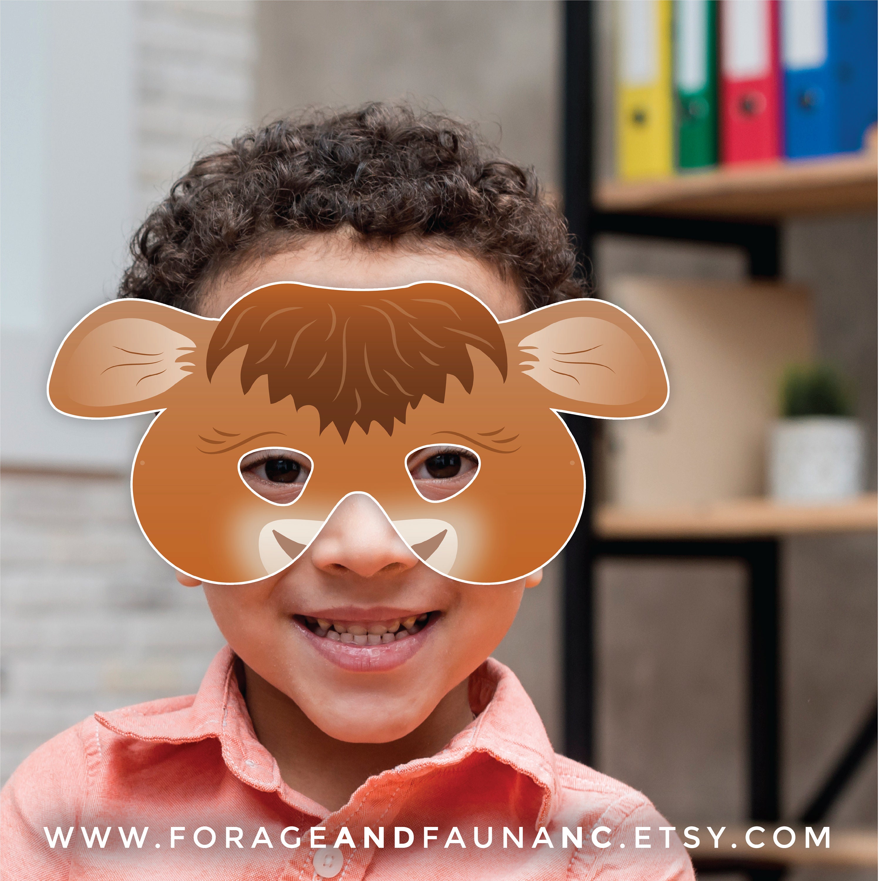 Brown Cow Printable Costume Face Mask Printable Nativity Mask | Etsy