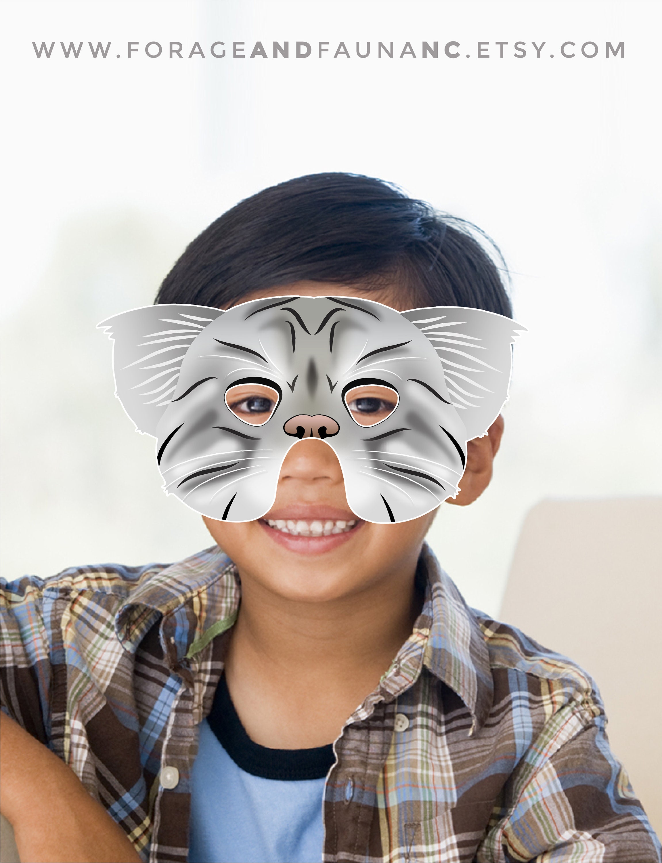 Printable Pallas's Cat Mask Wild Cat Mask Manul Cat Mask - Etsy