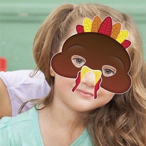 Printable Turkey Mask Thanksgiving Mask Printable Bird Mask | Etsy