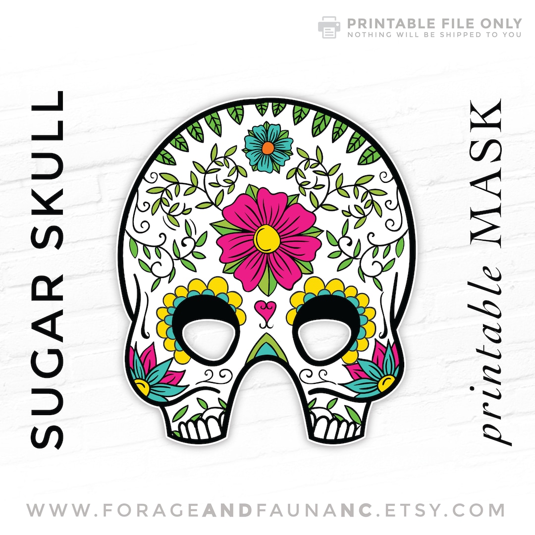 Mexican Sugar Skull Calavera Day of the Dead Printable Halloween ...