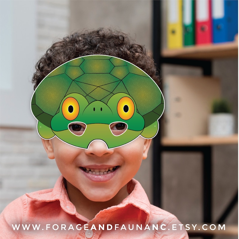 Turtle Printable Animal Mask Costume Snapping Turtle Box Tortoise and ...
