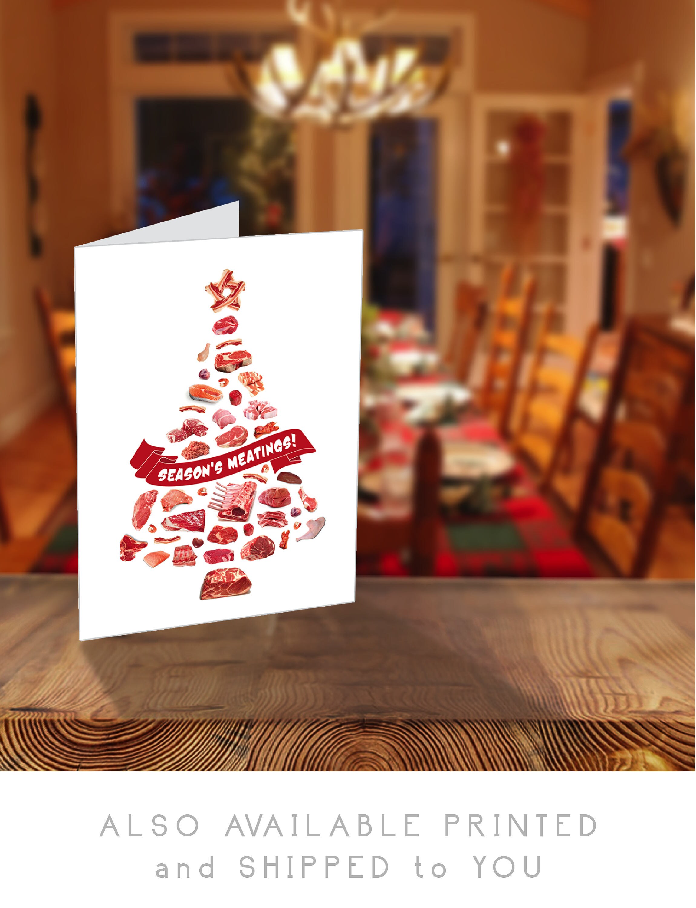 Printable Unique Holiday Cards Creative Christmas Cards Food Christmas ...