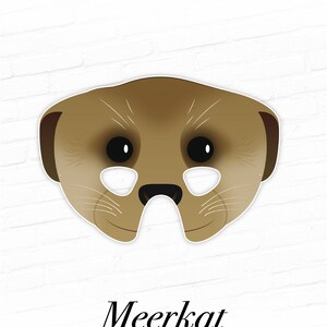 Meerkat Mask Printable Animal Mask Paper Mask Meer Kat | Etsy