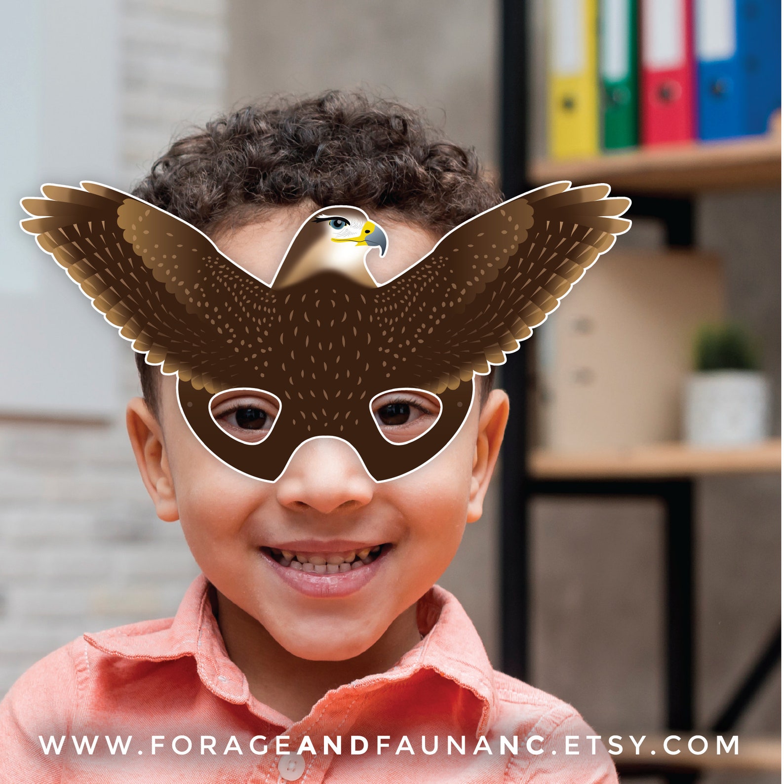 Printable Hawk Mask Halloween Party Printable Falcon Mask Bird Masks ...