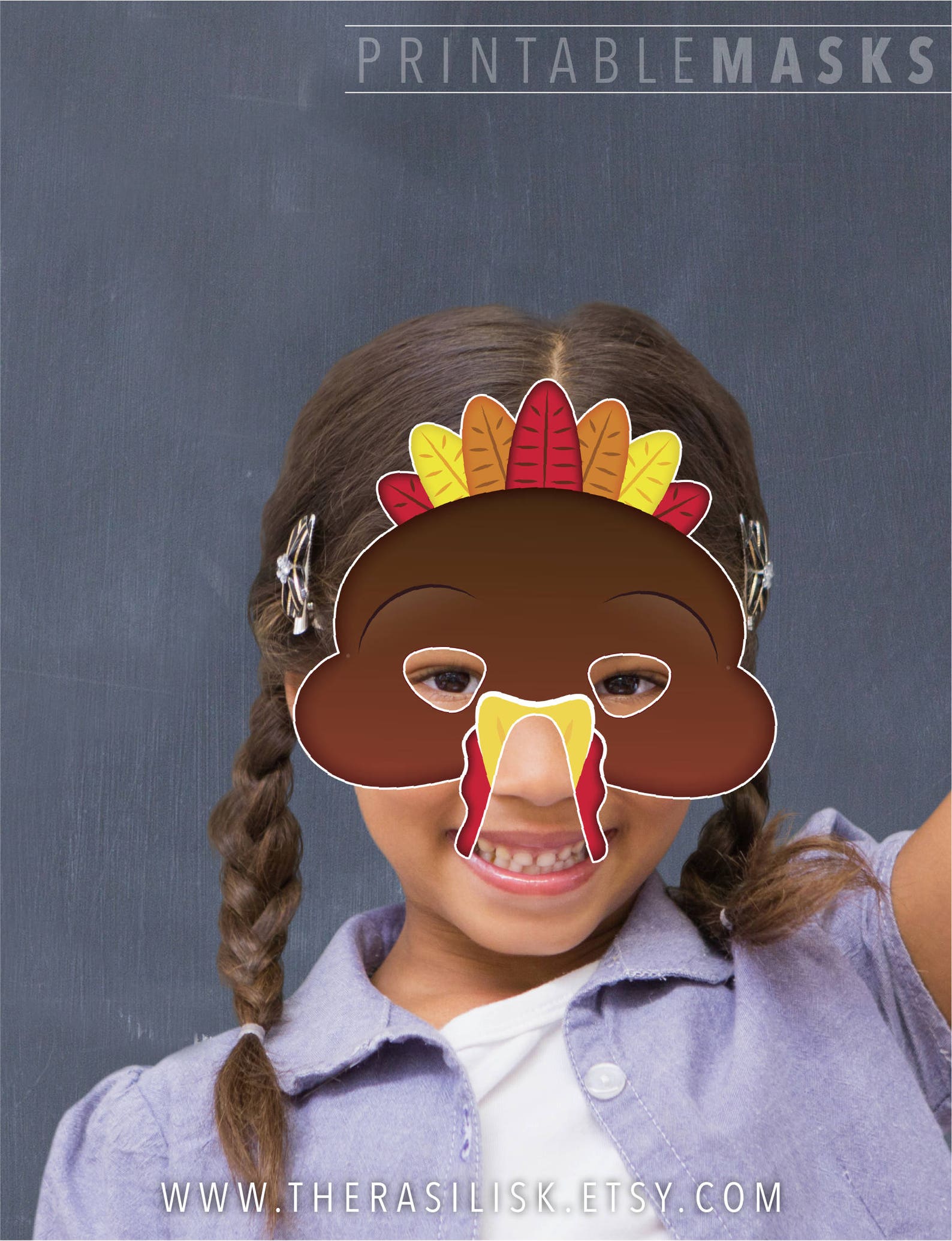 Printable Turkey Mask Thanksgiving Mask Printable Bird Mask | Etsy