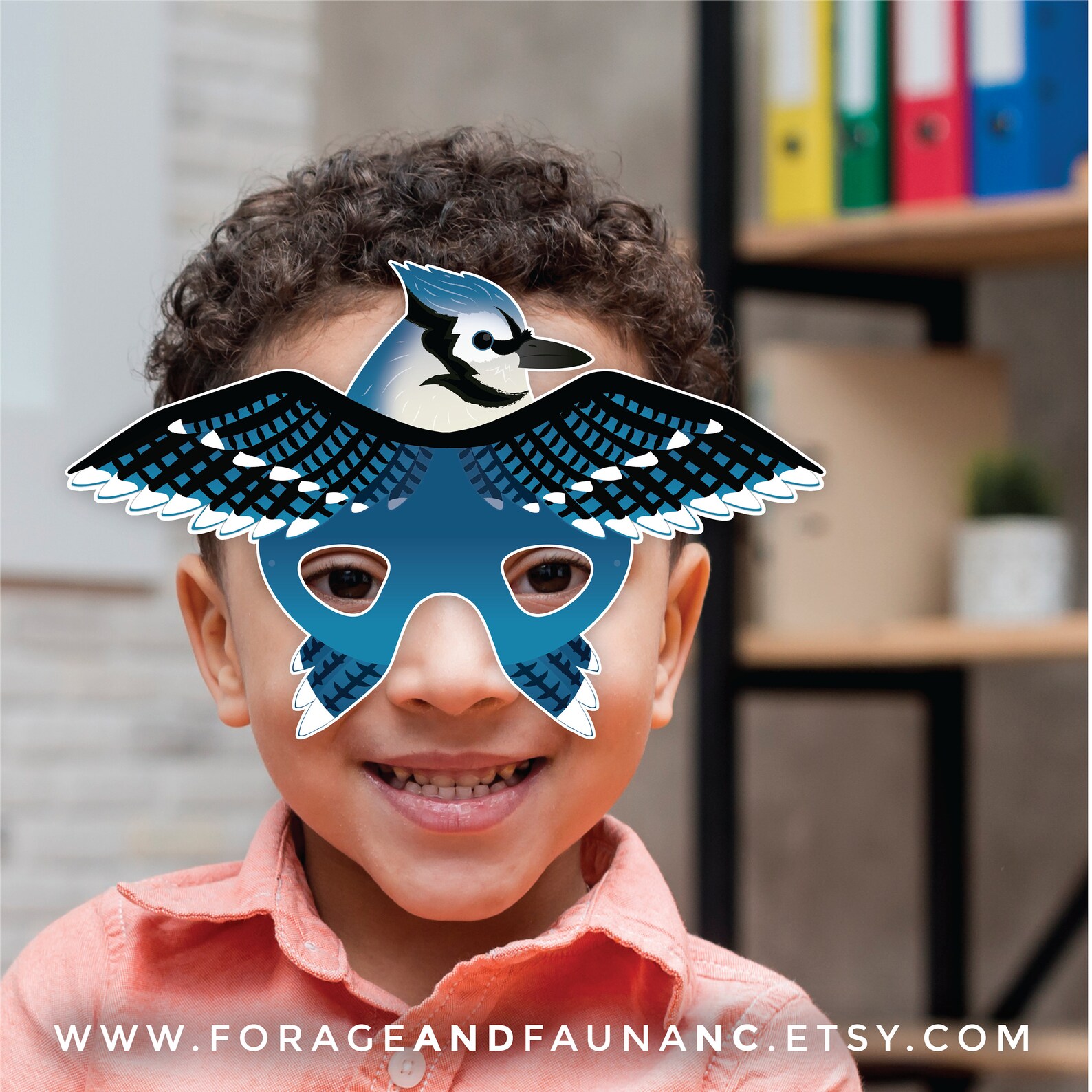 Blue Jay Printable Bird Mask Bluejay Costume Halloween Party - Etsy