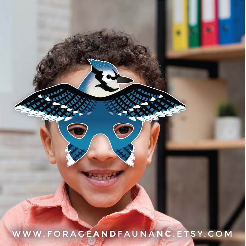 Blue Jay Printable Bird Mask Bluejay Costume Halloween Party - Etsy