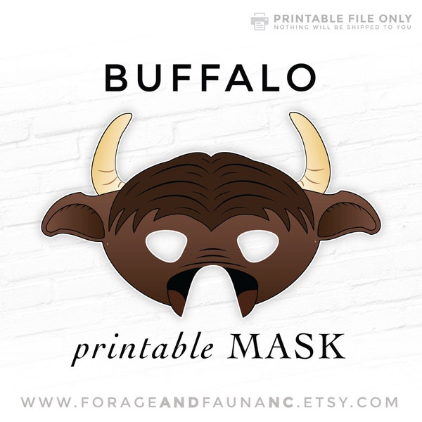 Buffalo Mask Printable - Etsy