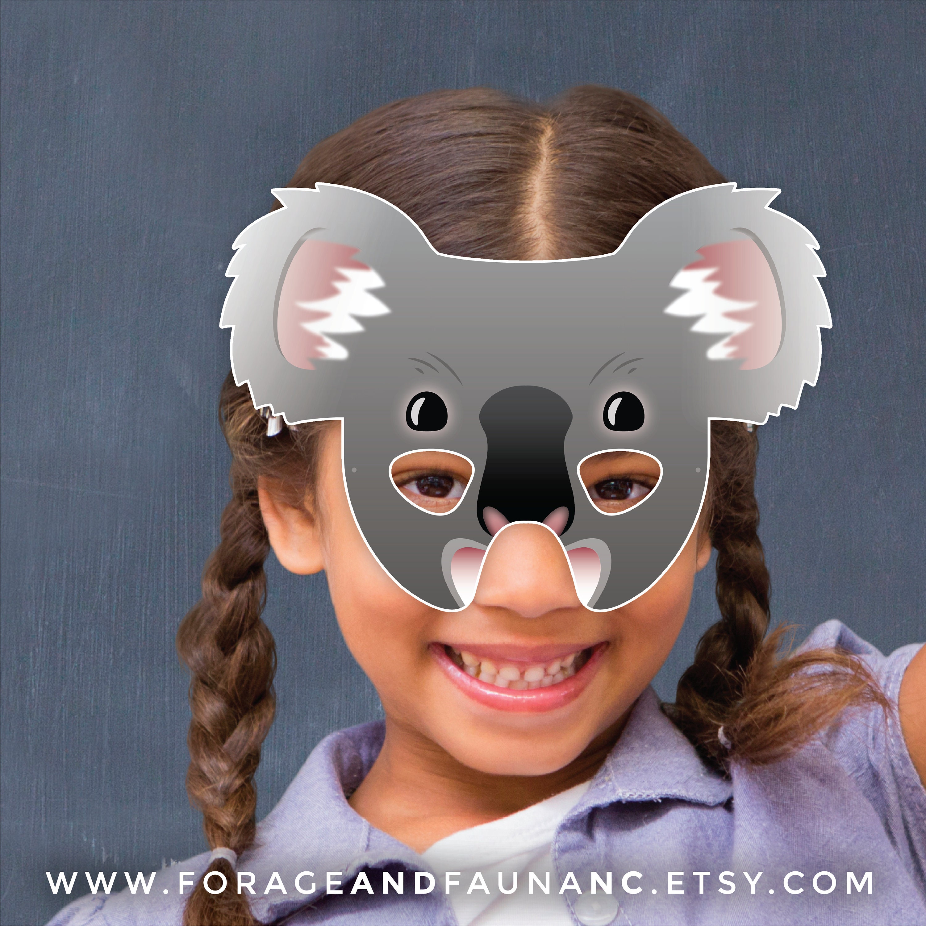 Koala Printable Australia Animal Mask Koala Bear Cute Masks | Etsy