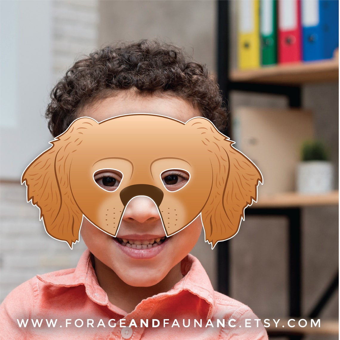 Golden Retriever Printable Dog Mask Cocker Spaniel Mask - Etsy