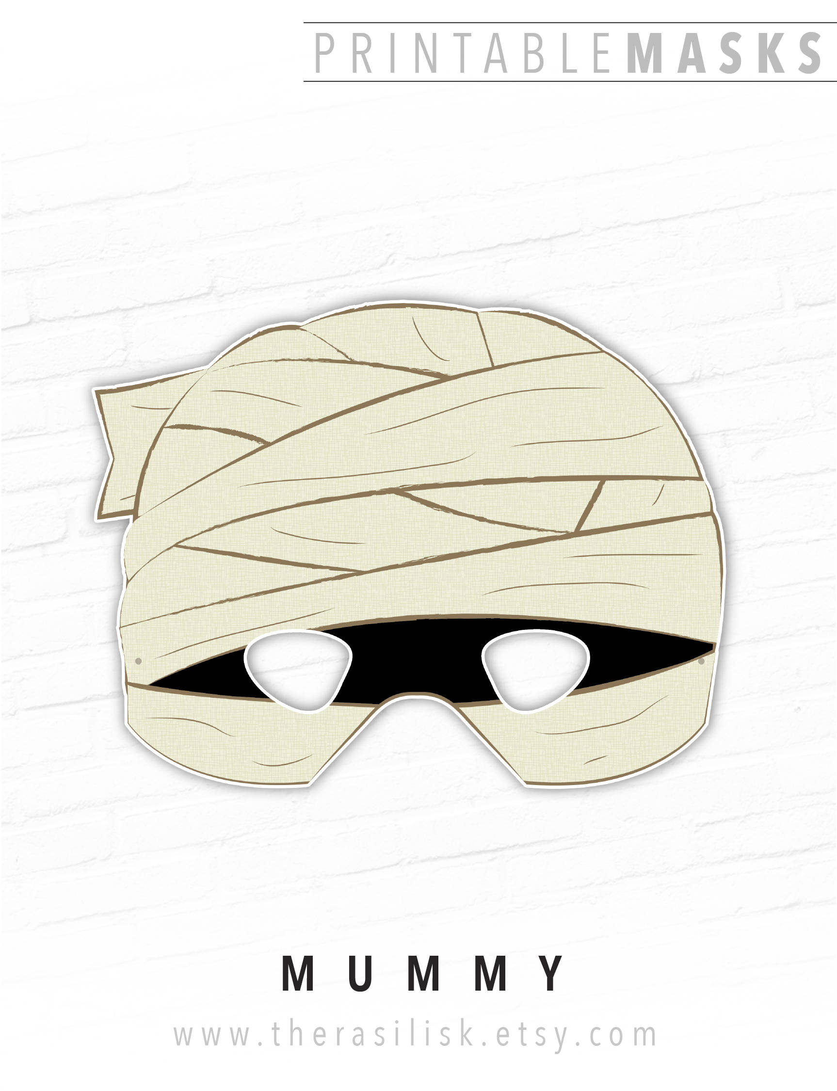 Mummy Halloween Printable Monster Mask Egypt Egyptian Curse Movie ...