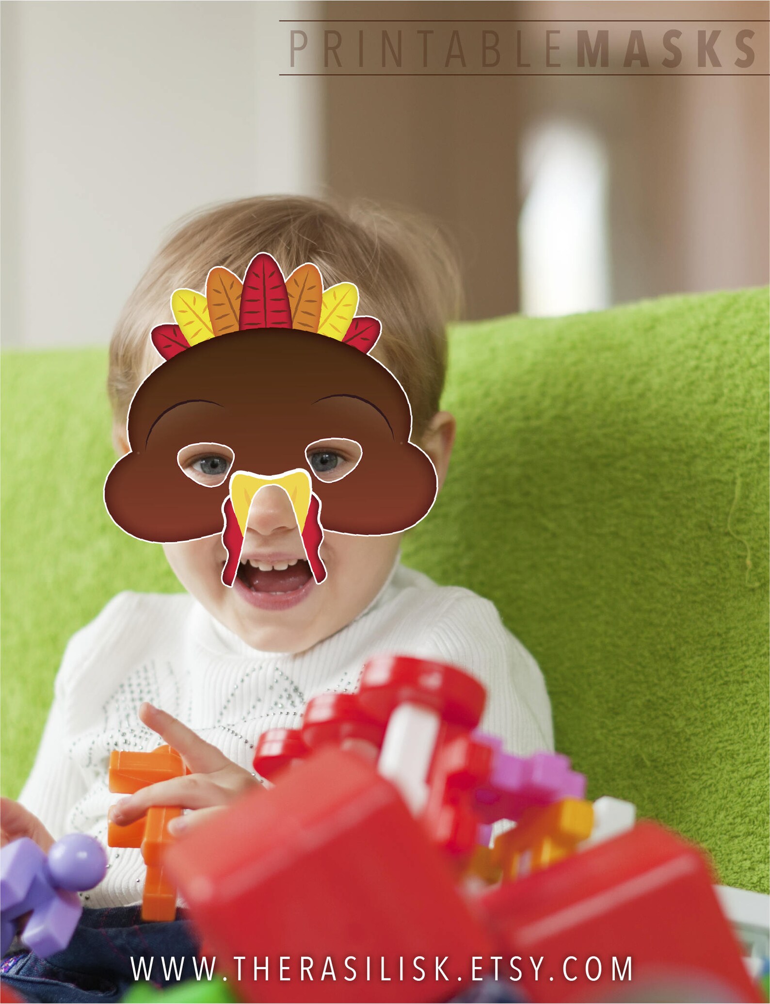 Printable Turkey Mask Thanksgiving Mask Printable Bird Mask | Etsy