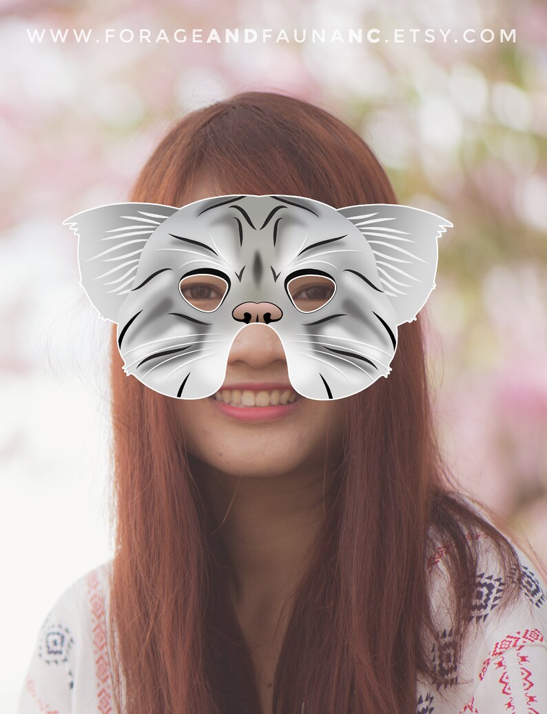 Printable Pallas's Cat Mask Wild Cat Mask Manul Cat Mask - Etsy