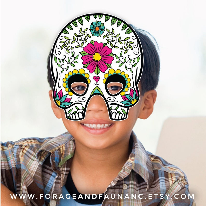 Mexican Sugar Skull Calavera Day of the Dead Printable | Etsy