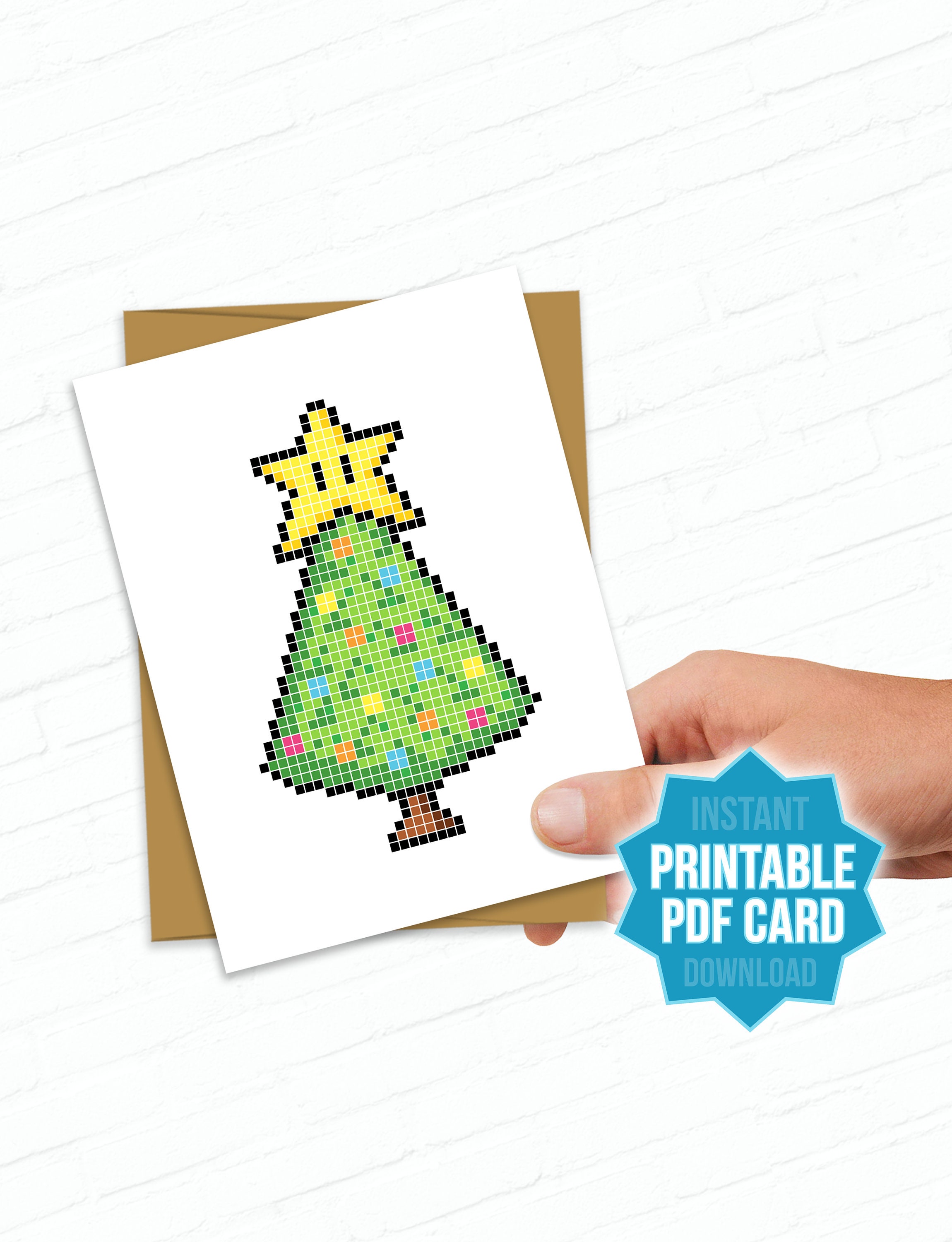 Printable Holiday Cards, Geeky Christmas Cards, Nerd Christmas Greeting ...