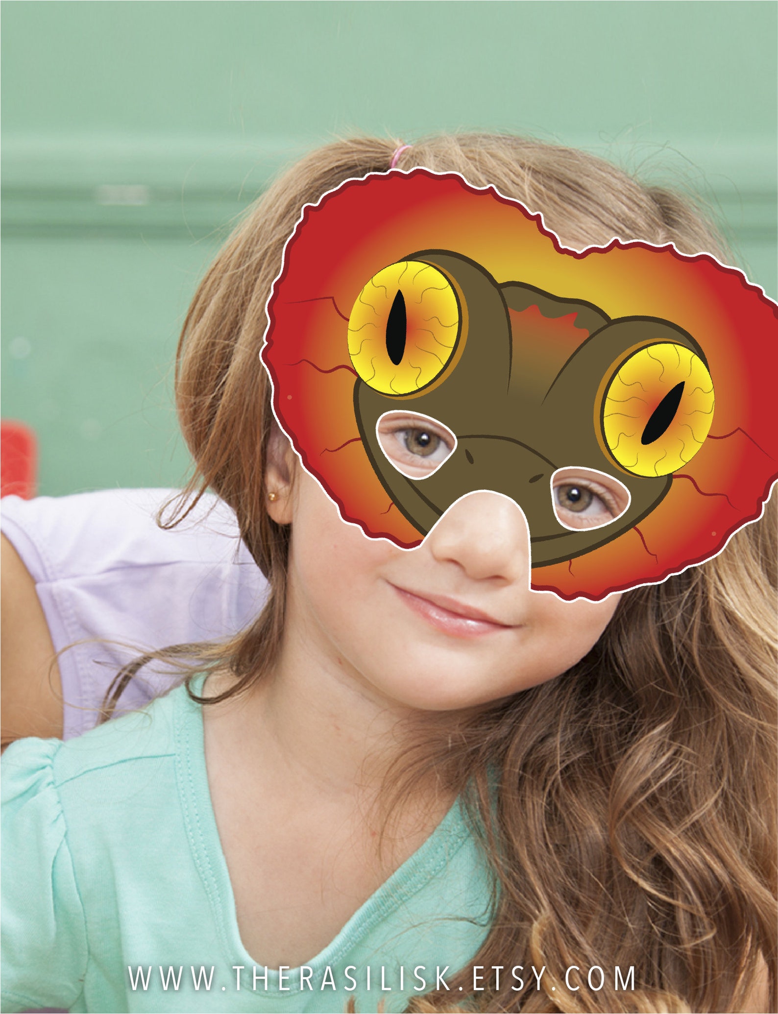 Frilled Neck Lizard Printable Mask Reptile Party Mask - Etsy