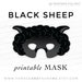 Black Sheep Printable Mask Living Nativity Easter Printable Lamb Black ...