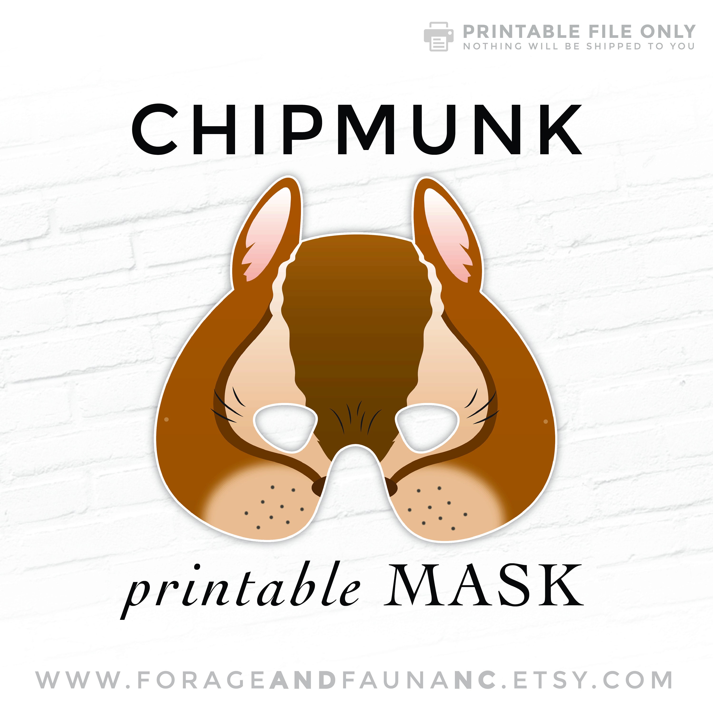 Chipmunk Head Mask