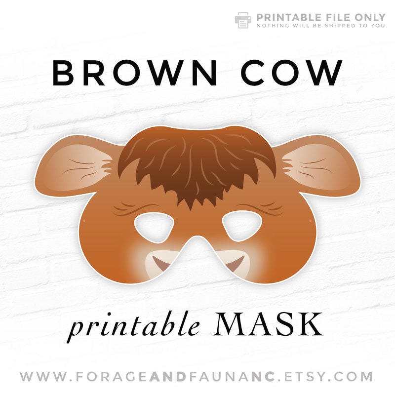 Cow Face Mask - Etsy
