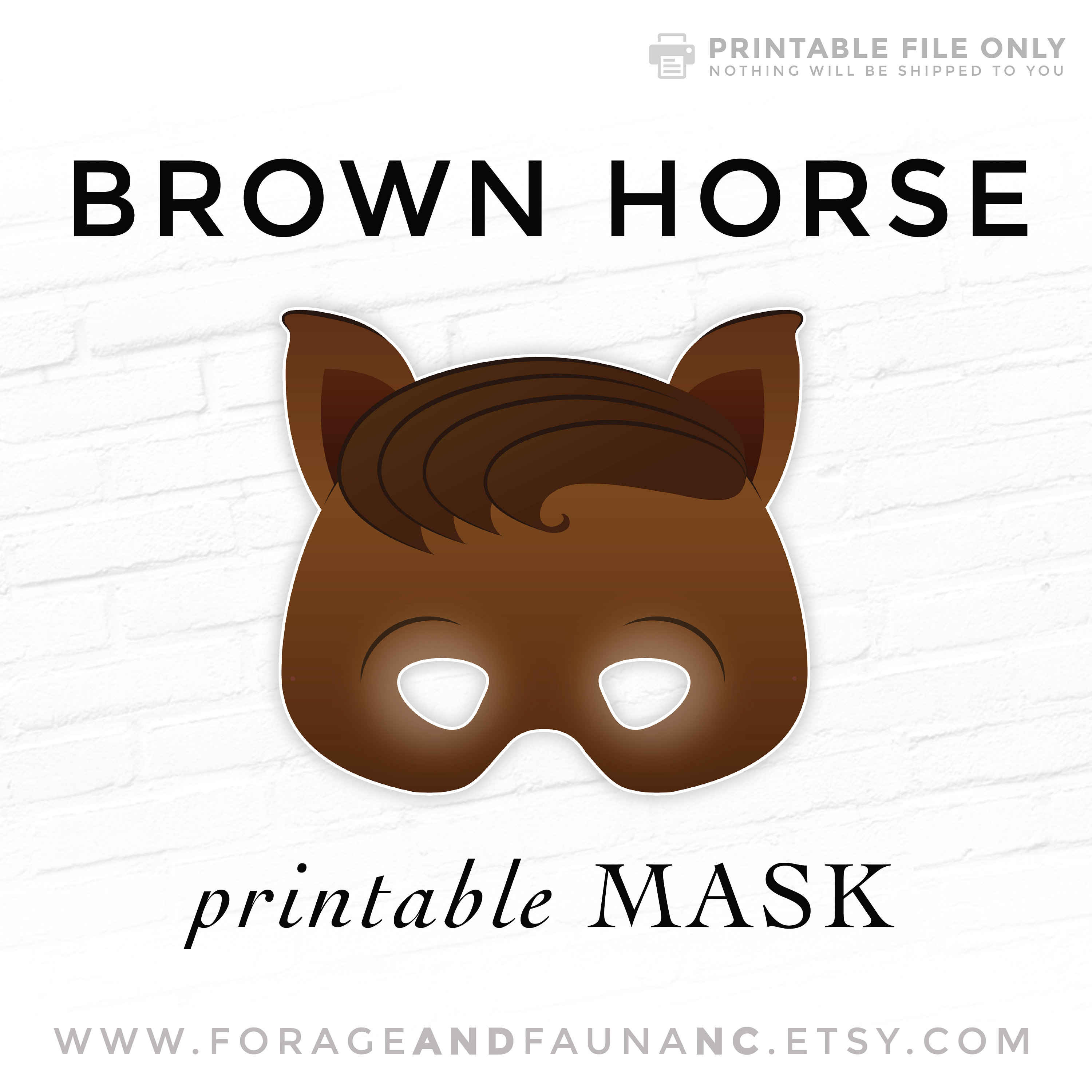Printable Horse Mask