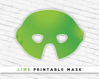 Lemon Printable Party Mask Citrus Fruit Mask Inexpensive | Etsy