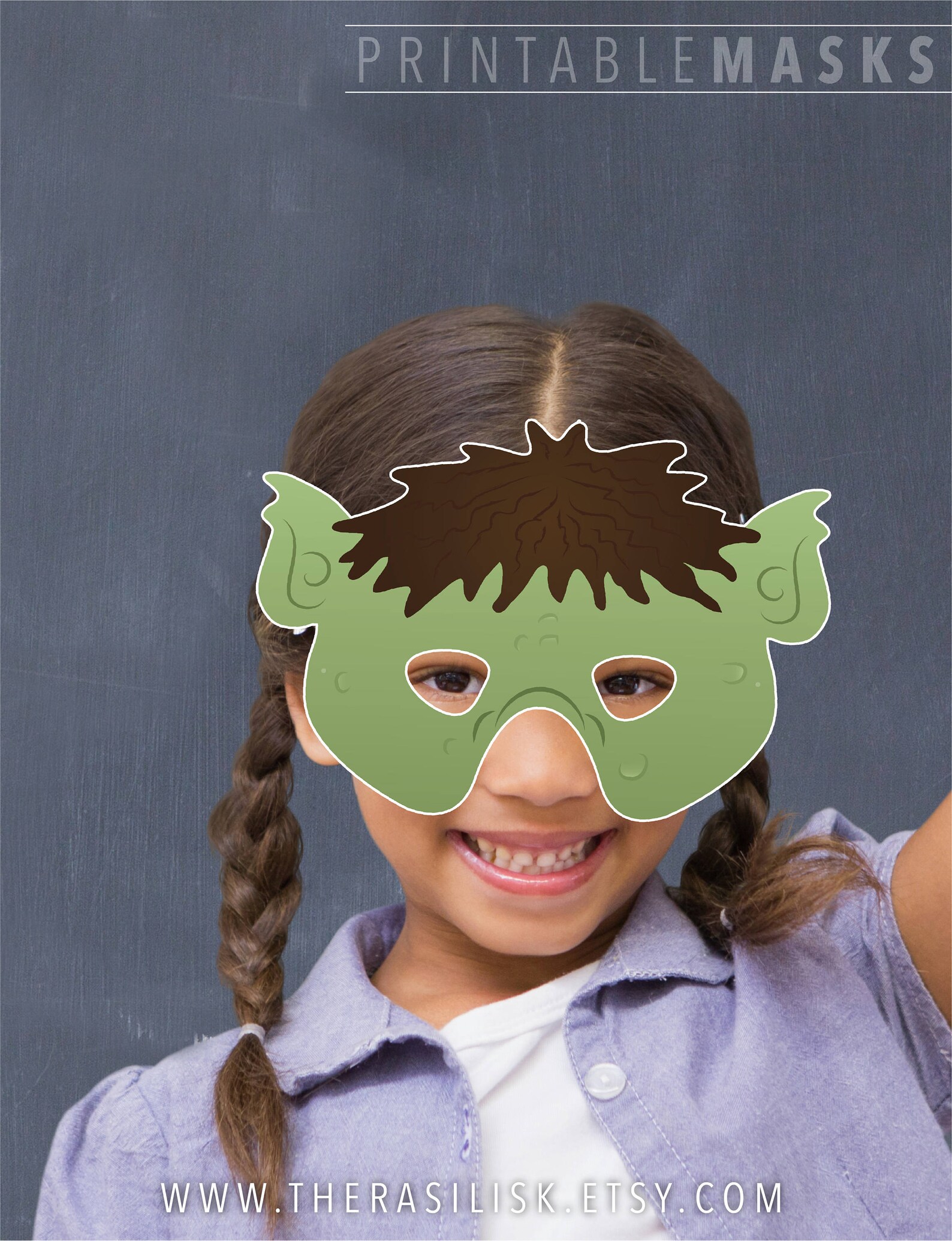 Halloween Mask Printable Mask Troll Mask Monster Mask Fairy | Etsy