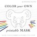 Koala Bear Coloring Mask Printable Coloring Fun Activity Page Animal ...
