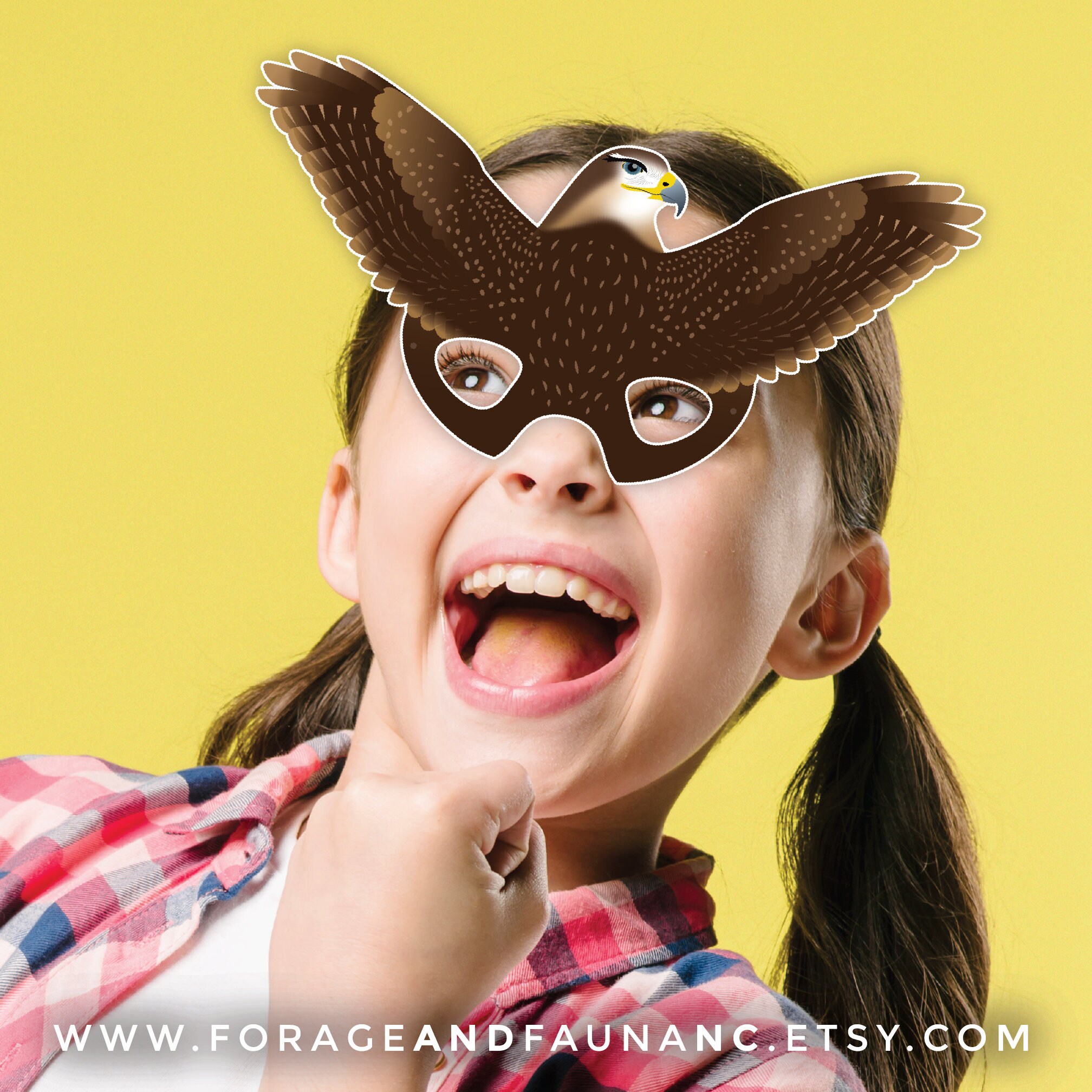 Printable Hawk Mask Halloween Party Printable Falcon Mask Bird Masks ...