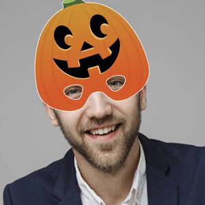 Halloween Mask, Jack-o-lantern Printable Mask, Happy Pumpkin Costume ...