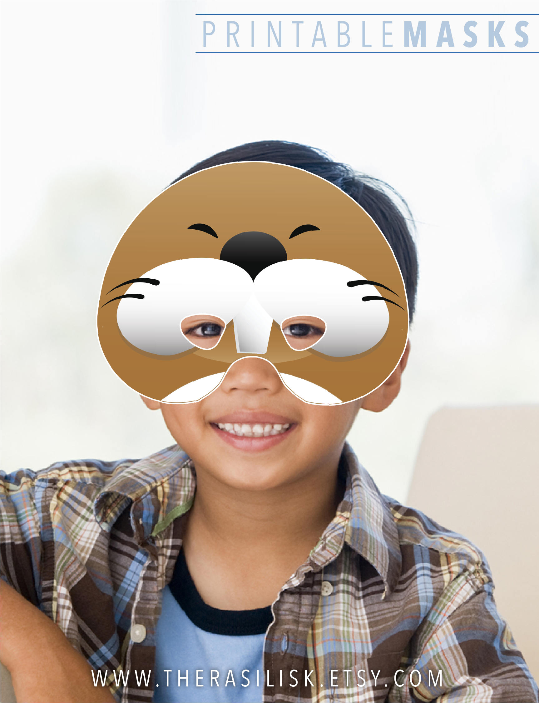 Mole Mask Party Halloween Costume, Photo Booth Prop, Mole Printable ...