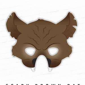 Scary Brown Rat Printable Costume Sewer Rat Rodent Printable Party ...