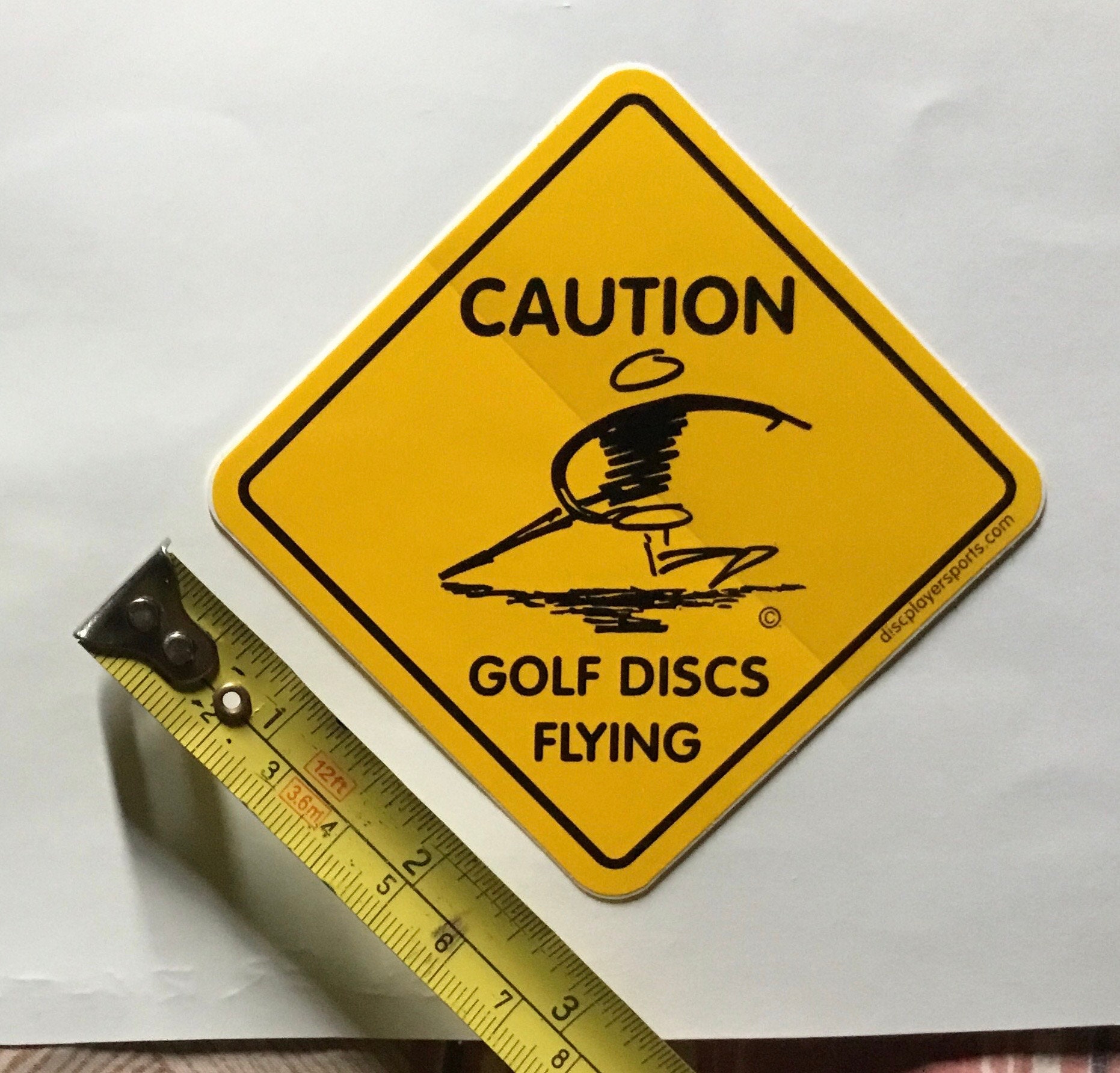 Disc Golf Caution Sticker - Etsy