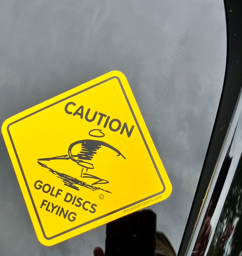Disc Golf Caution Sticker - Etsy