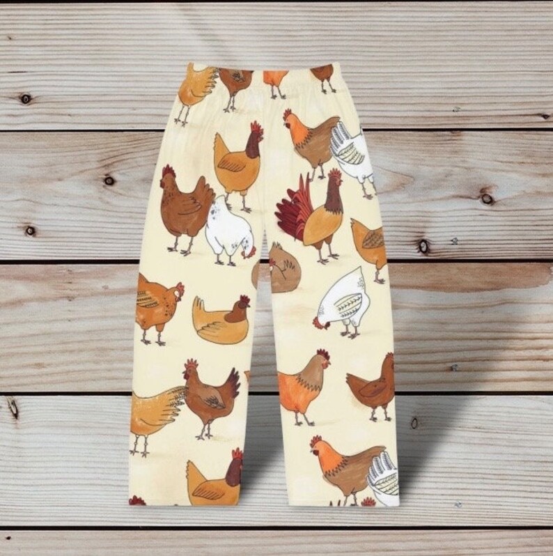 Mens Chicken Pj Pants, Chickens Pajama Pants, Chicken Lover Novelty ...