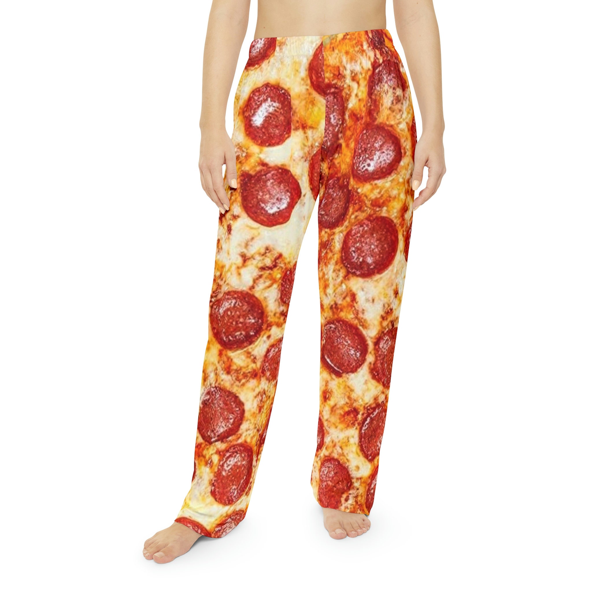 Women's Funky Pajama Pants, Pizza Lovers Gag Gift, Funny Pizza Pajama ...