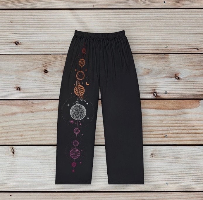 Ladies Pajama Pants Lesbian Pride Moon Phases Lgbtq Novelty Pj Bottoms