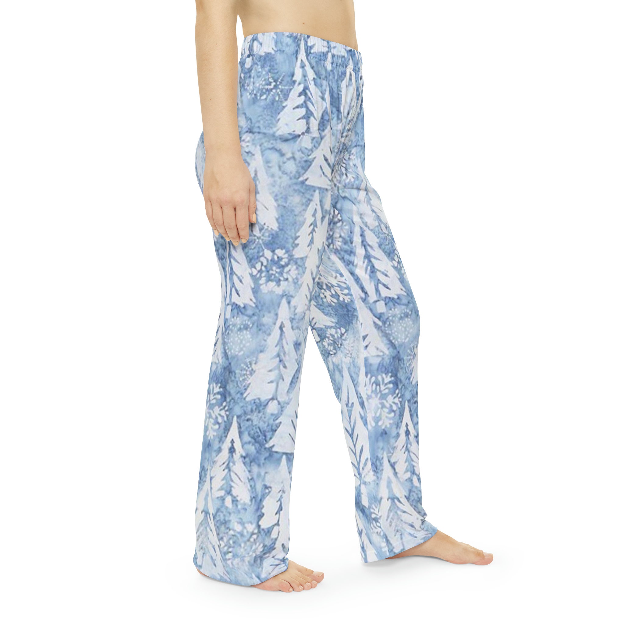 Whimsical Pine Trees, Christmas Tree Ladies Pj Pants, Winter Scene ...