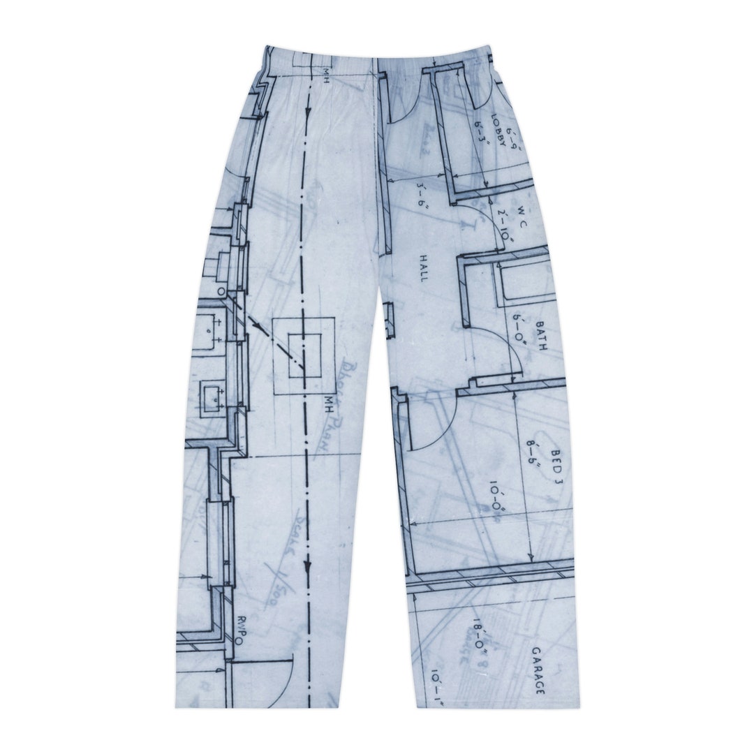 Men's Pajama Pants Architect Blueprint, Interior Designer Pj Pants ...