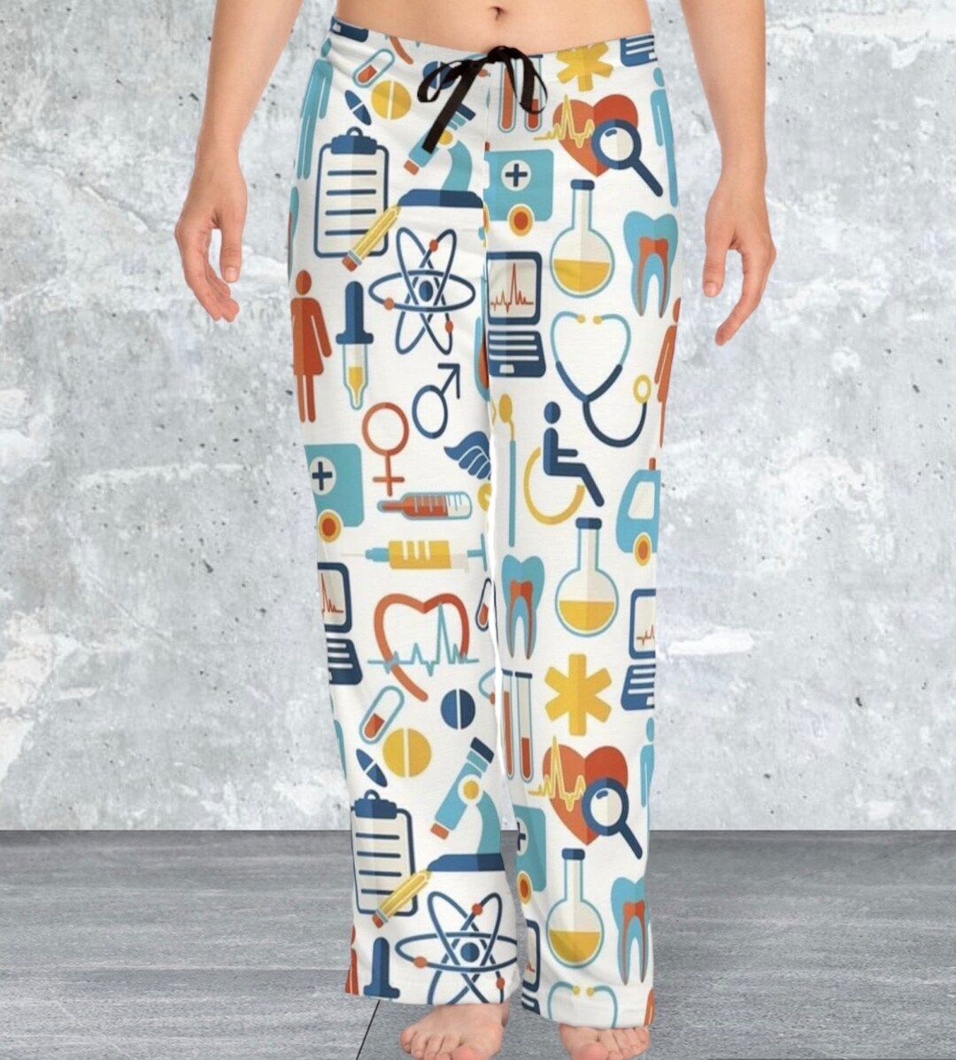 Women's Pajama Pants Medical Themed, Medical Technician or Nurse Pjs ...