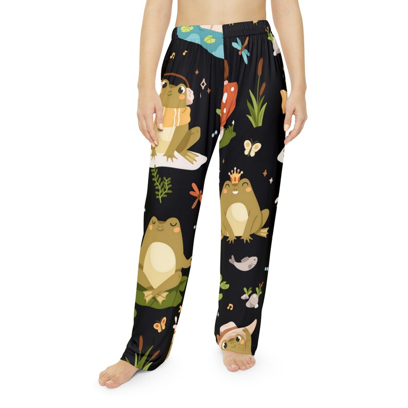 Cottage Core Cute Frogs Pajama Pants Novelty Pj Bottoms Frog - Etsy