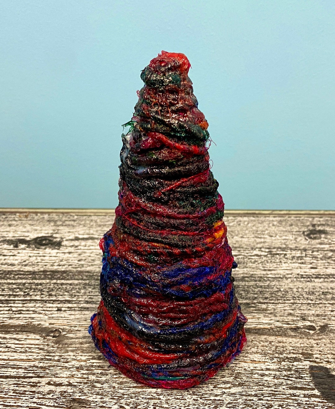 Yarn Wrapped Christmas Tree, Holiday Decor, Xmas Decorations, Winter ...