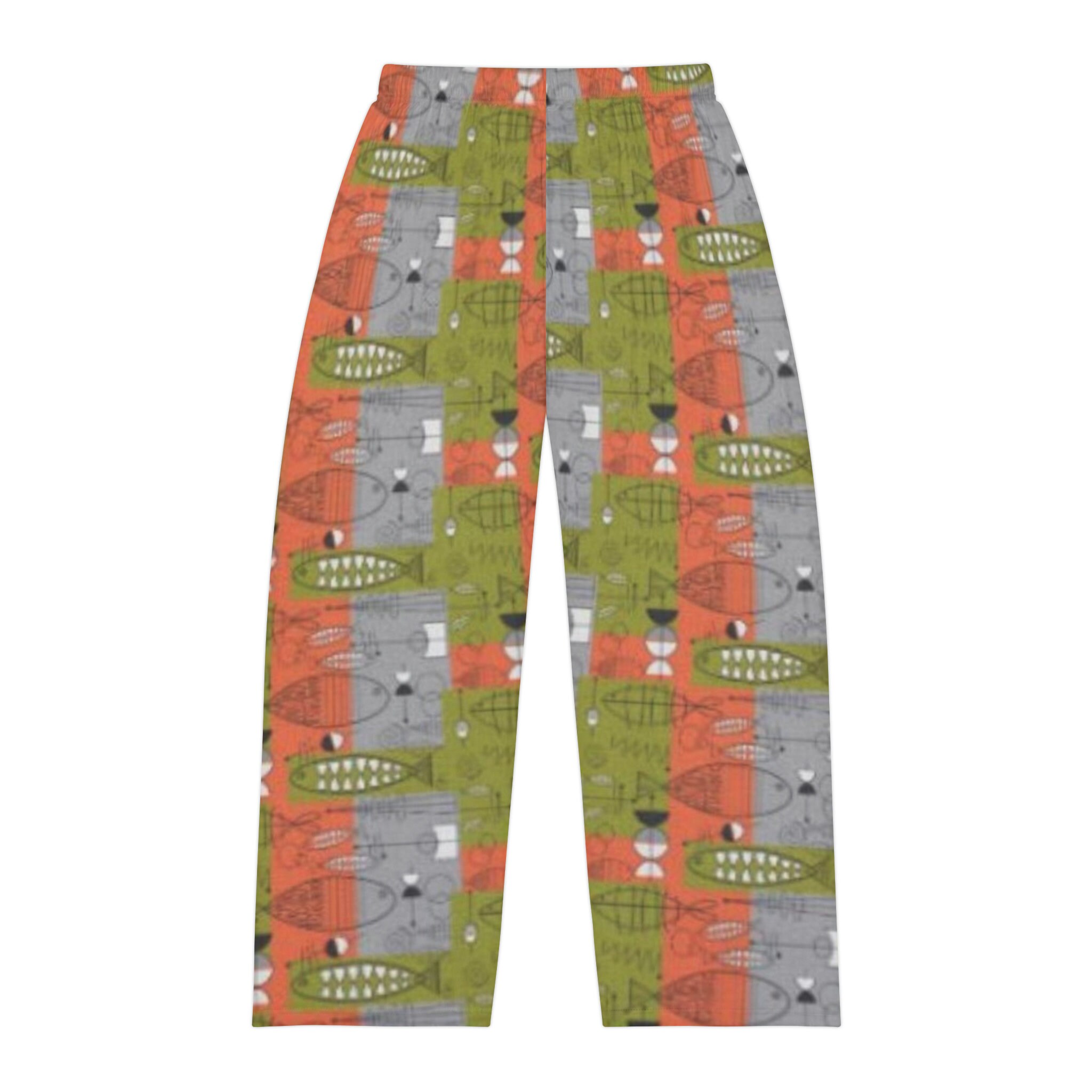 Men's Pajama Pants Fishing Themed, Whimsical Fish Pj Pants, Novelty ...