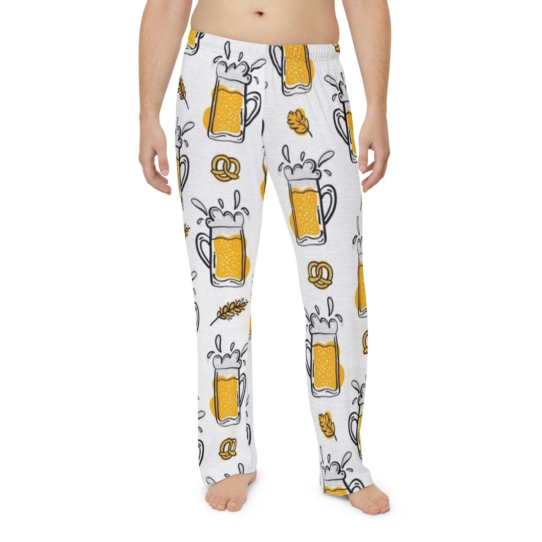 Men's Pajama Pants Beer Lover, Beer Themed Pajama Bottoms, Gag Gift for ...
