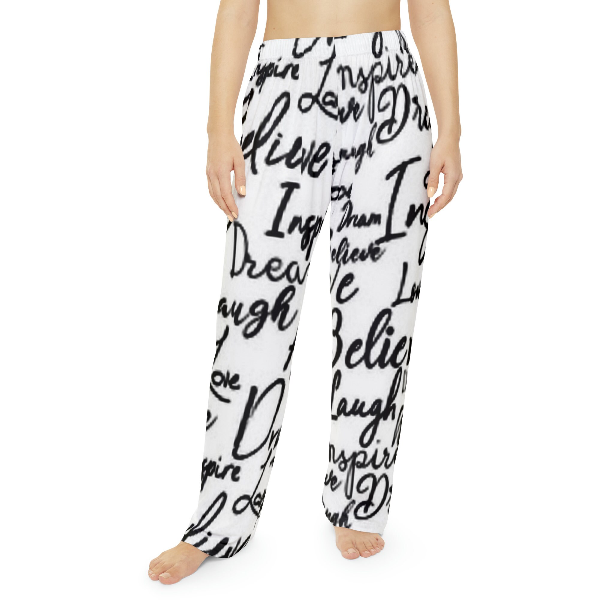 Ladies Pajama Pants Inspirational Words Inspo Wording Novelty - Etsy