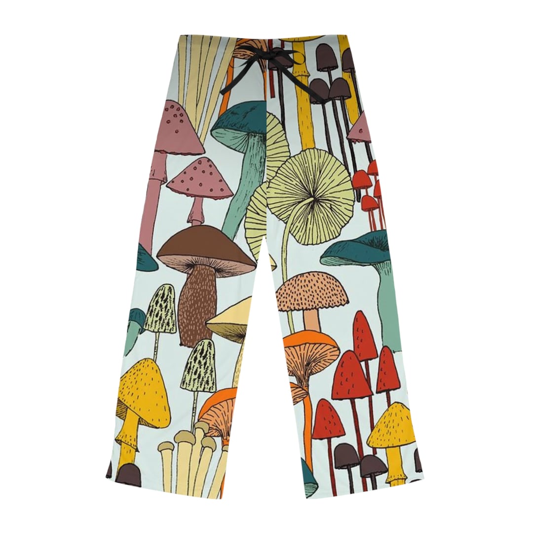 Women's Pajama Pants Cottage Core Mushrooms Pjs Ladies - Etsy
